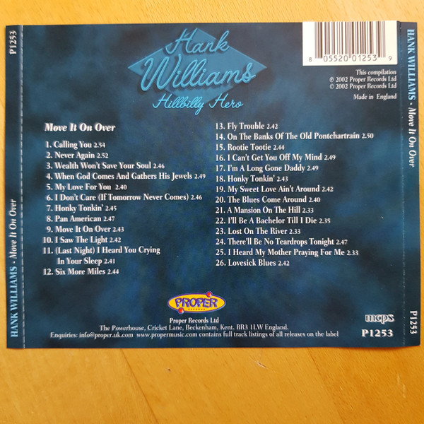 Hank Williams: Hillbilly Hero (4CD) | CountryObchod.cz - Za málo peněz ...